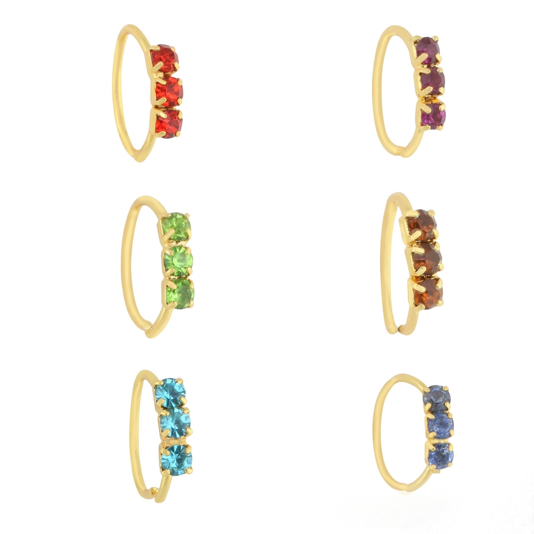 Aparna Nose Ring Set – Indian Goddess Boutique llc