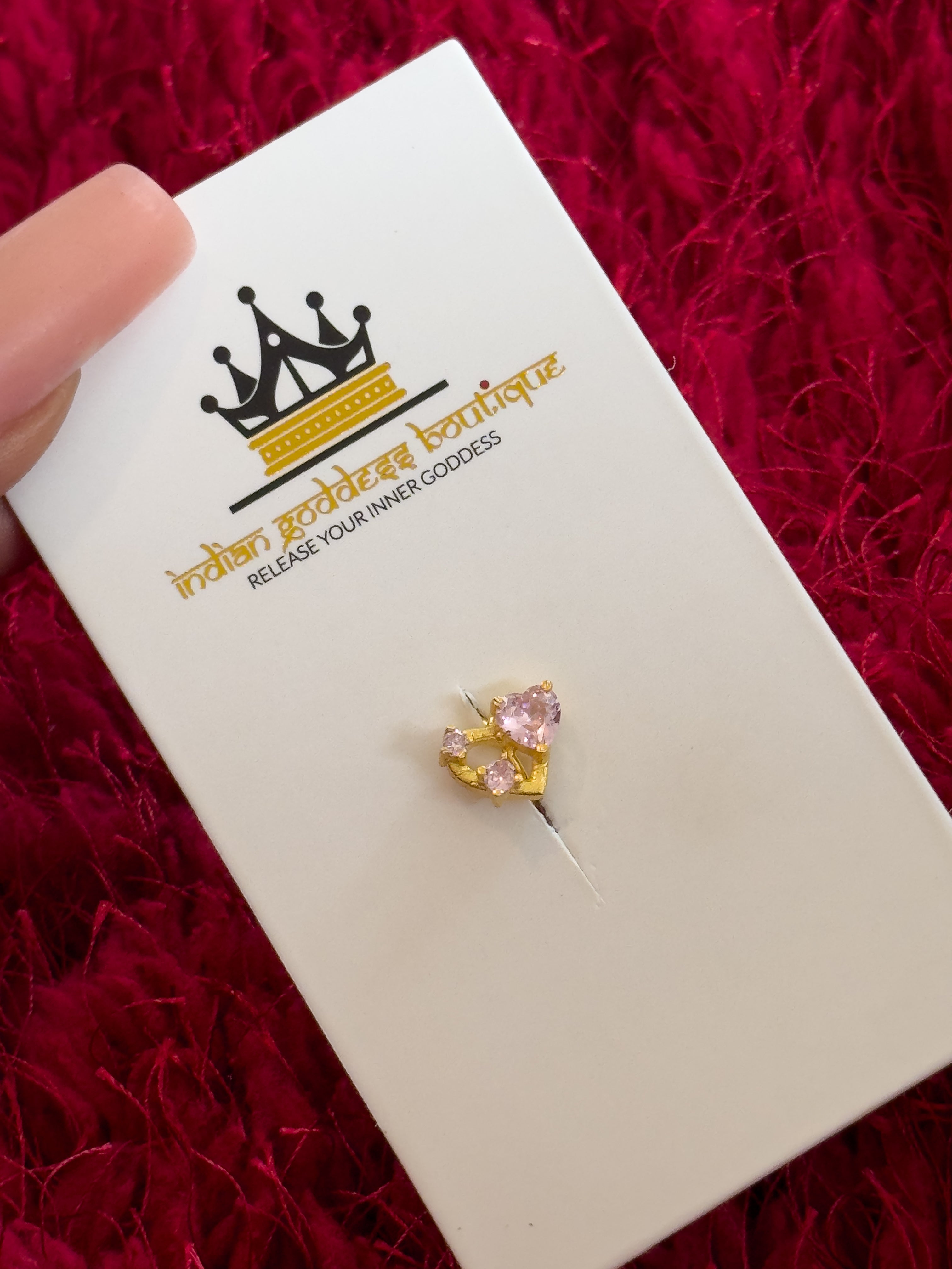 Classy Heart Nose Ring – Indian Goddess Boutique llc